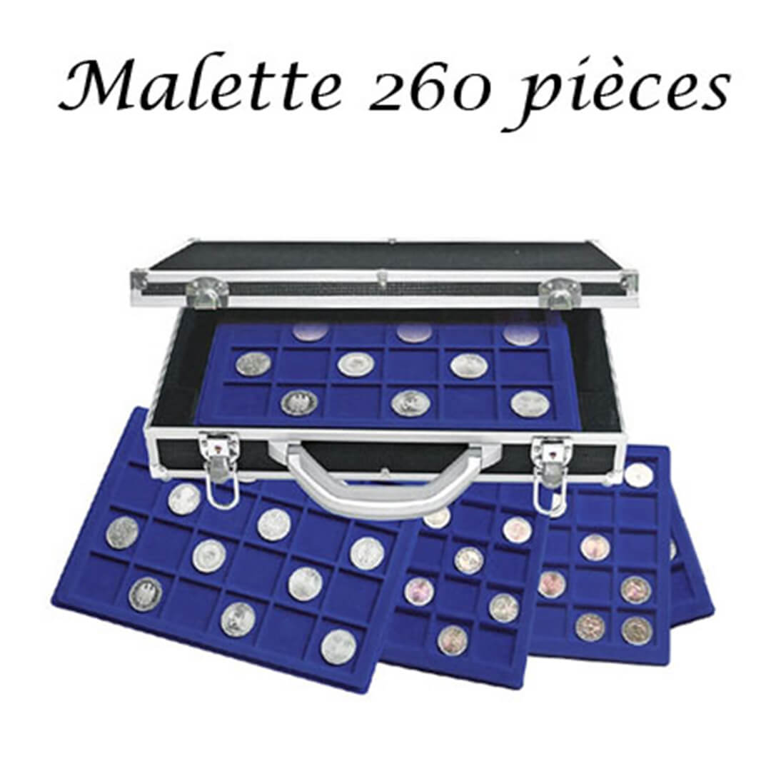 Mallette numismatique - bleue - France Détecteur