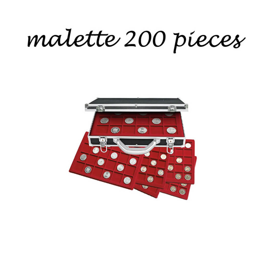 Mallette numismatique - rouge - France Détecteur